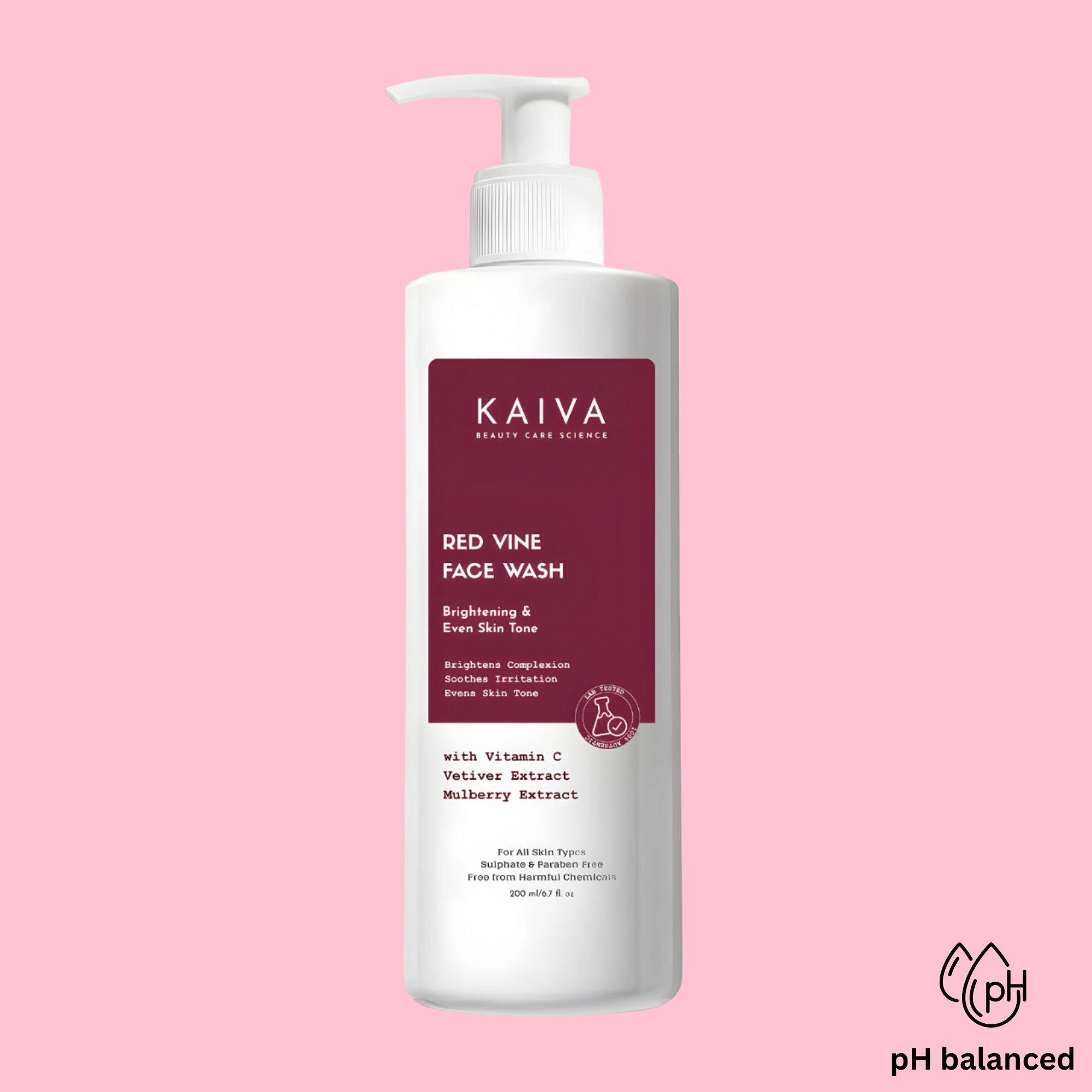Red Vine Face Wash with Vitamin C & Mulberry Extract – KAIVA